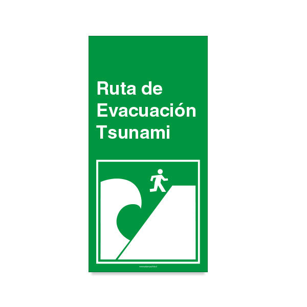 Ruta De Evacuación Tsunami Señaléticas Estampa