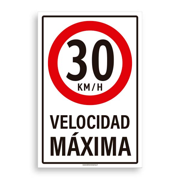 Velocidad Máxima 30km/h – Señaléticas Estampa