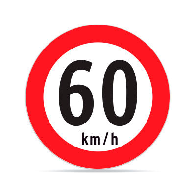 Velocidad Máxima 60 km/h – Señaléticas Estampa