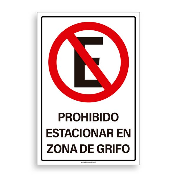 Prohibido Estacionar en Zona de Grifo – Señaléticas Estampa