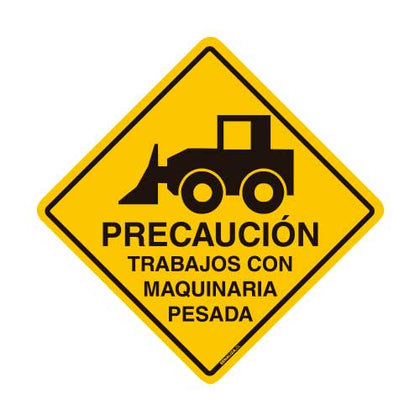 Precaución Trabajos con Maquinaria Pesada – Señaléticas Estampa