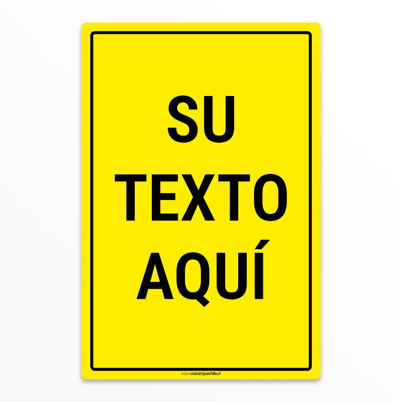 Letrero Personalizado - Amarillo V1 – Señaléticas Estampa