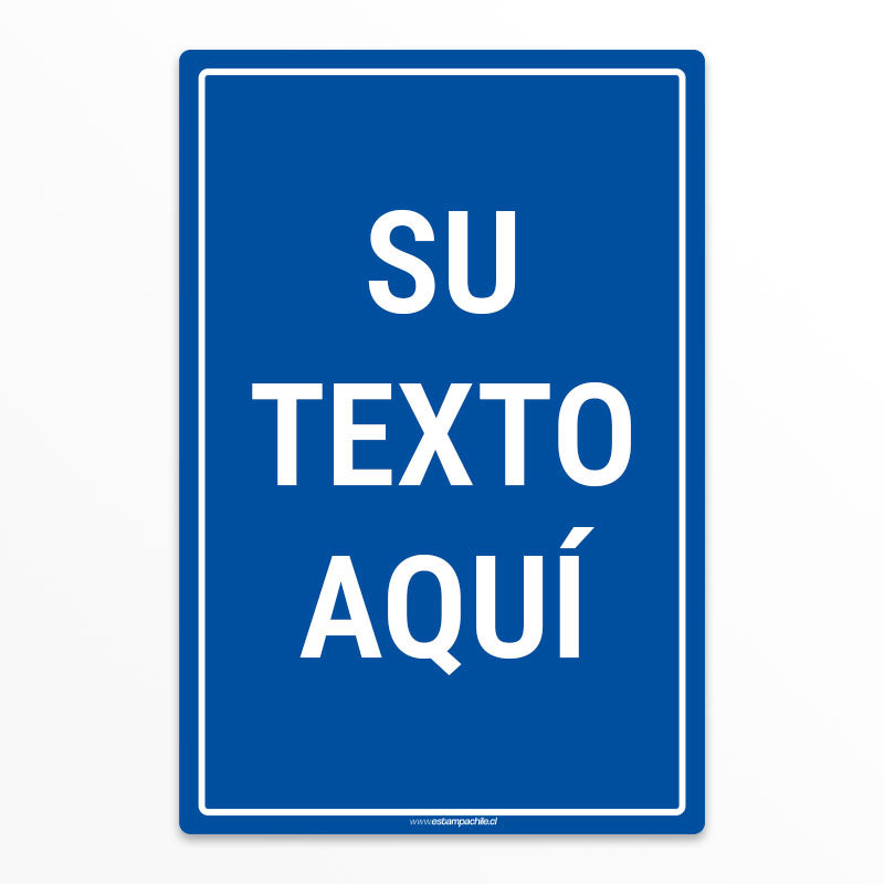 Letrero Personalizado - Azul V1 – Señaléticas Estampa