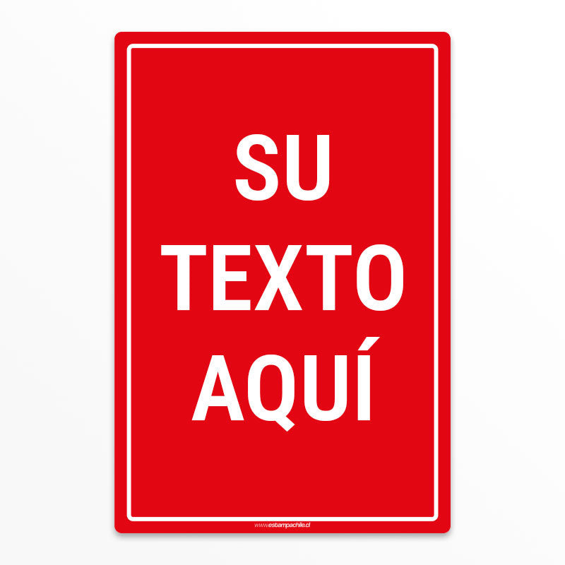 Letrero Personalizado - Rojo V1 – Señaléticas Estampa