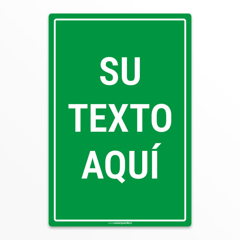 Letrero Personalizado - Verde V1 – Señaléticas Estampa