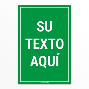 Letrero Personalizado - Verde V1 – Señaléticas Estampa
