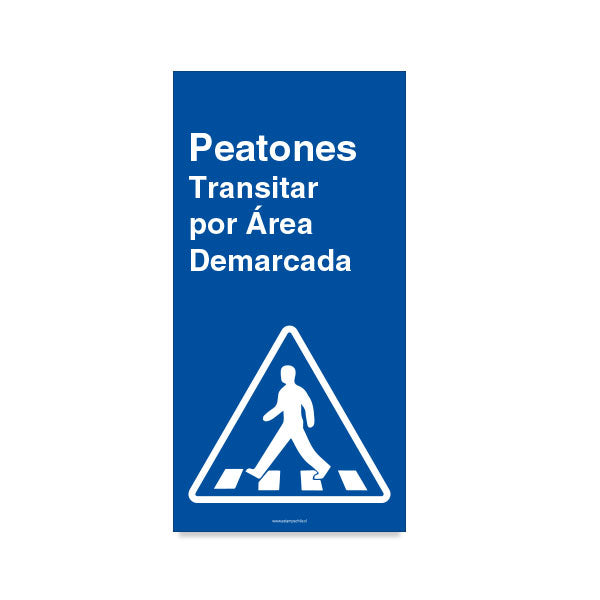 Peatones Transitar por Área Demarcada – Señaleticas Estampa