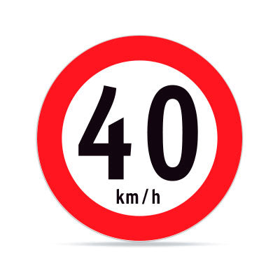 Velocidad Máxima 40 km/h – Señaléticas Estampa