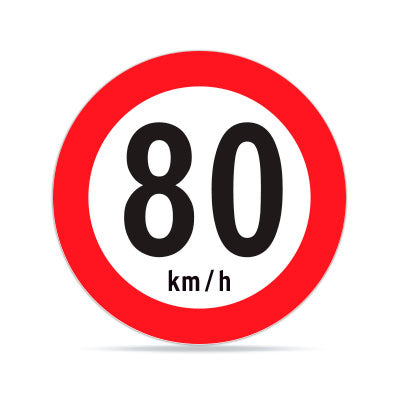 Velocidad Máxima 80 km/h – Señaléticas Estampa