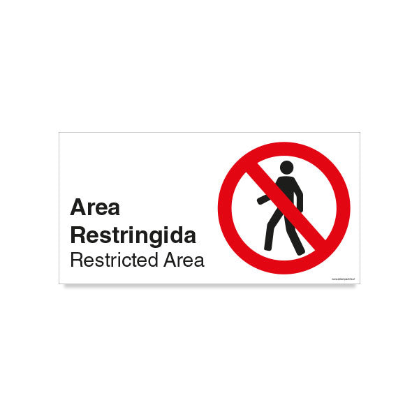 Área Restringida - Restricted Area – Señaléticas Estampa