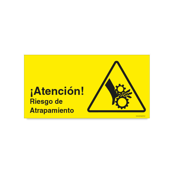 Atención Riesgo de Atrapamiento B – Señaléticas Estampa