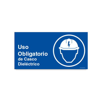 Uso Obligatorio de Casco Dieléctrico – Señaléticas Estampa