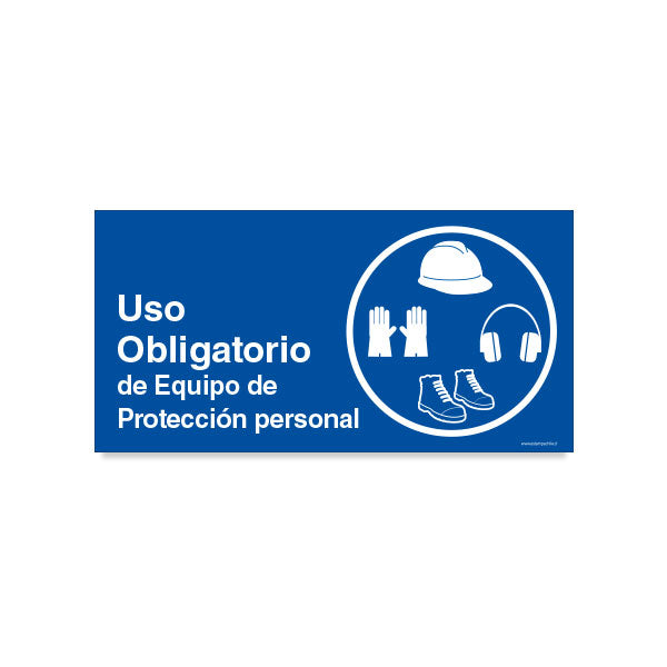Uso Obligatorio de Equipo de Protección Personal – Señaléticas Estampa