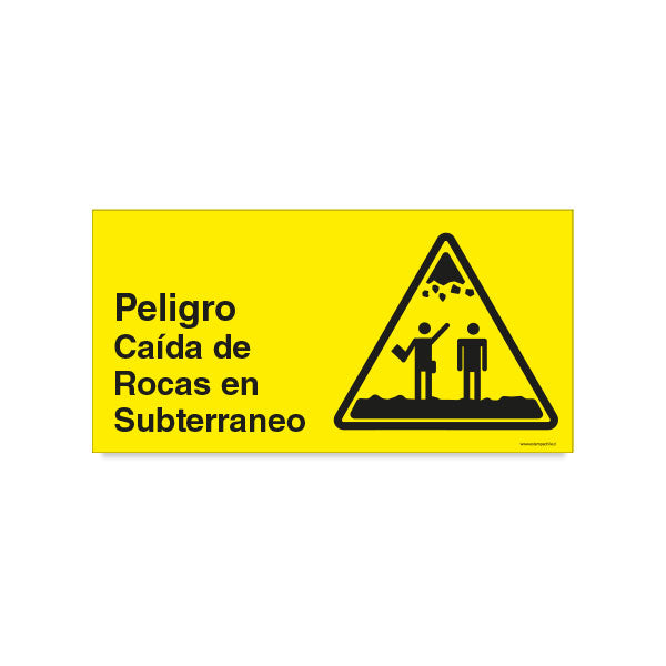 Peligro Caída de Rocas en Subterraneo – Señaléticas Estampa